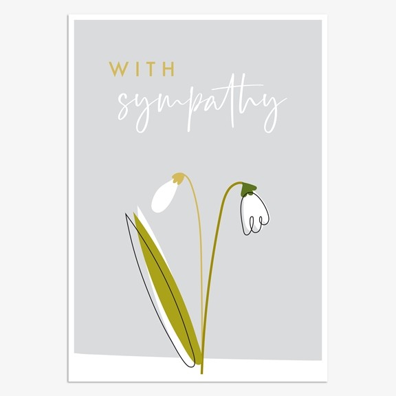 Snowdrop Sympathy Card