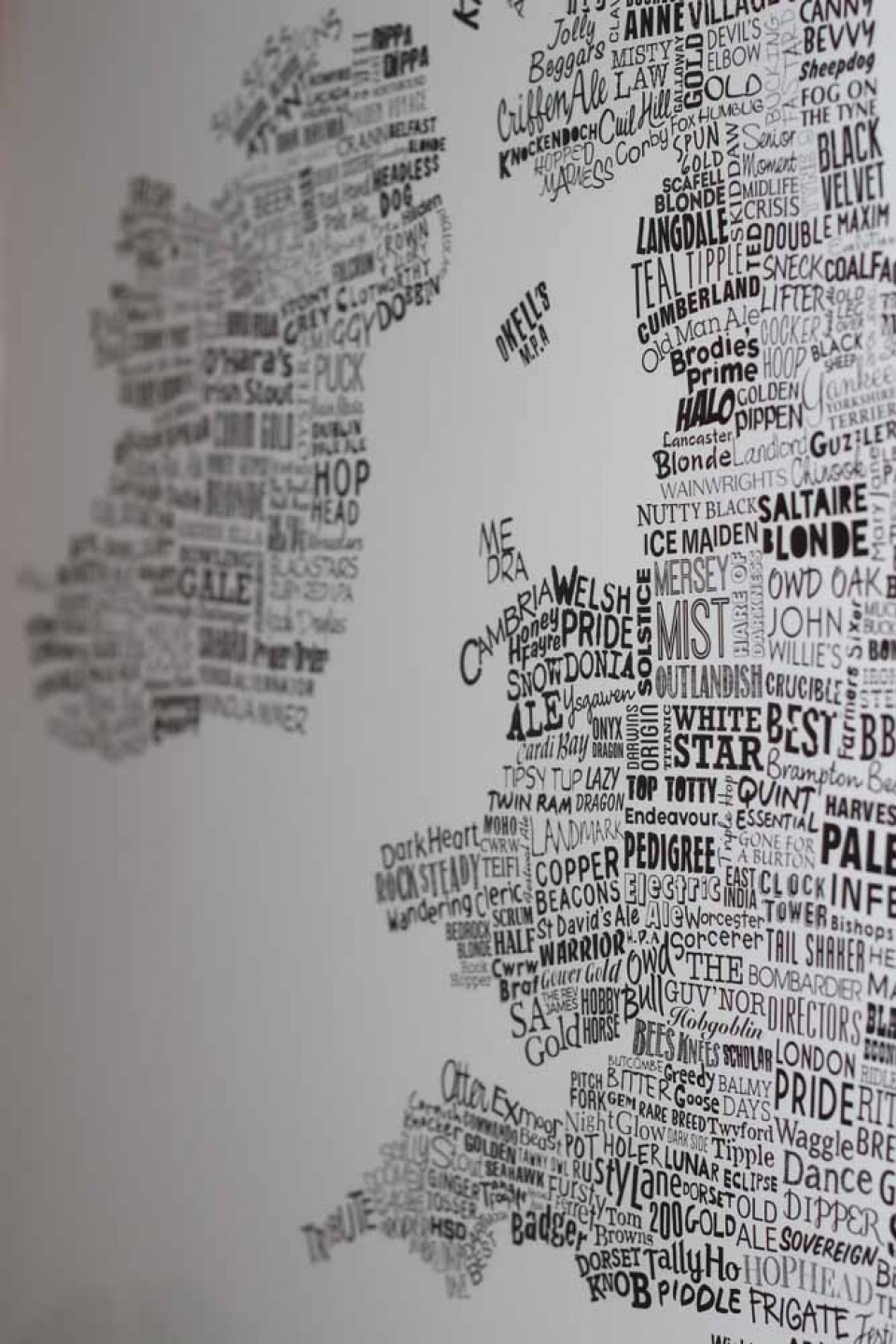 Map Of British Ales A3 Print