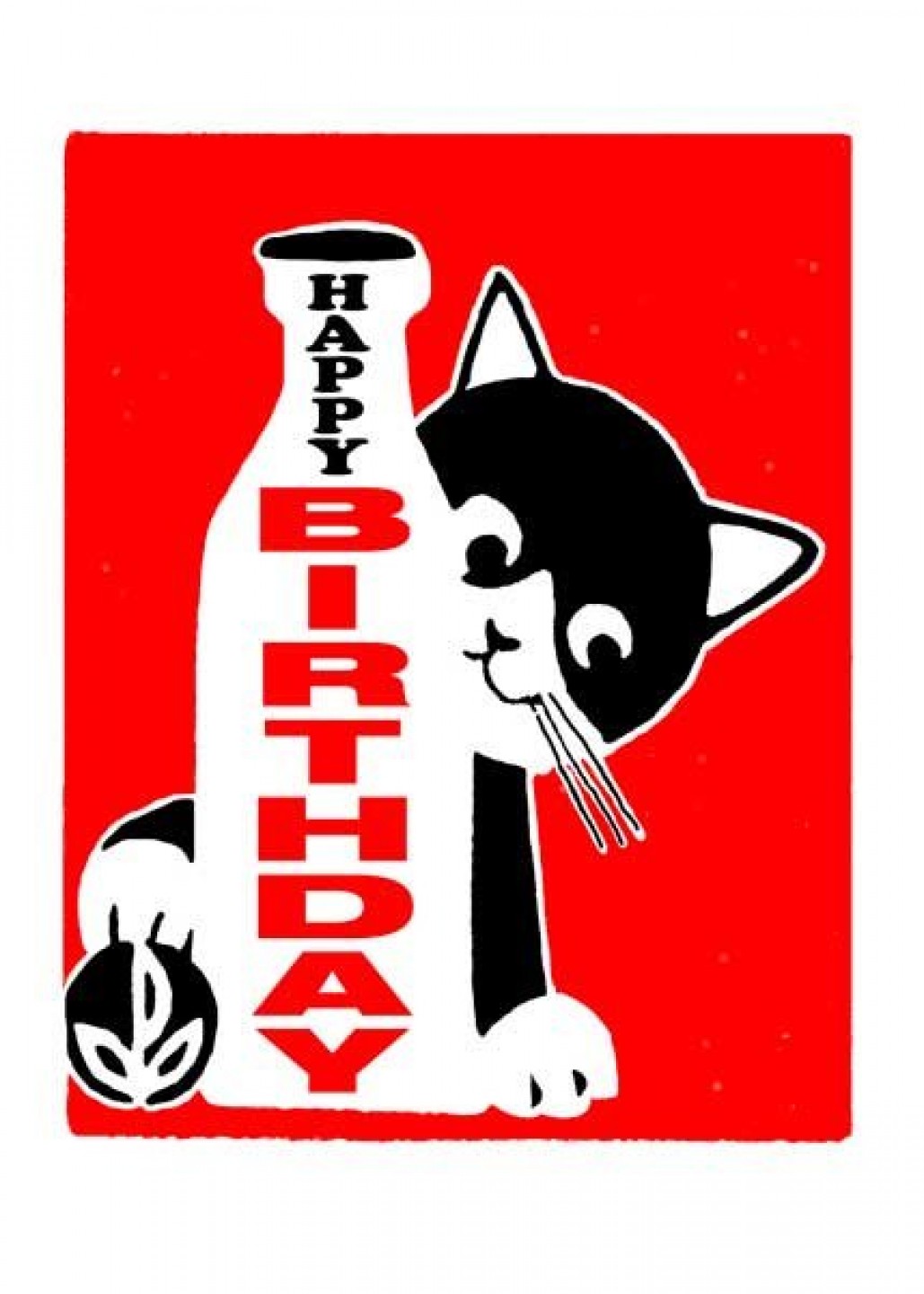 Happy Birthday Cat Greeting Card