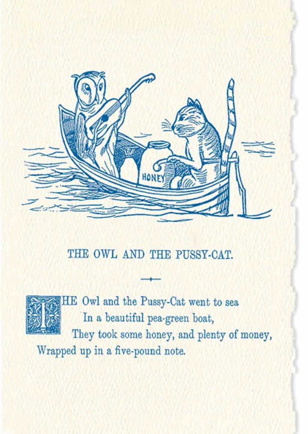 Owl & The Pussycat Poem Card