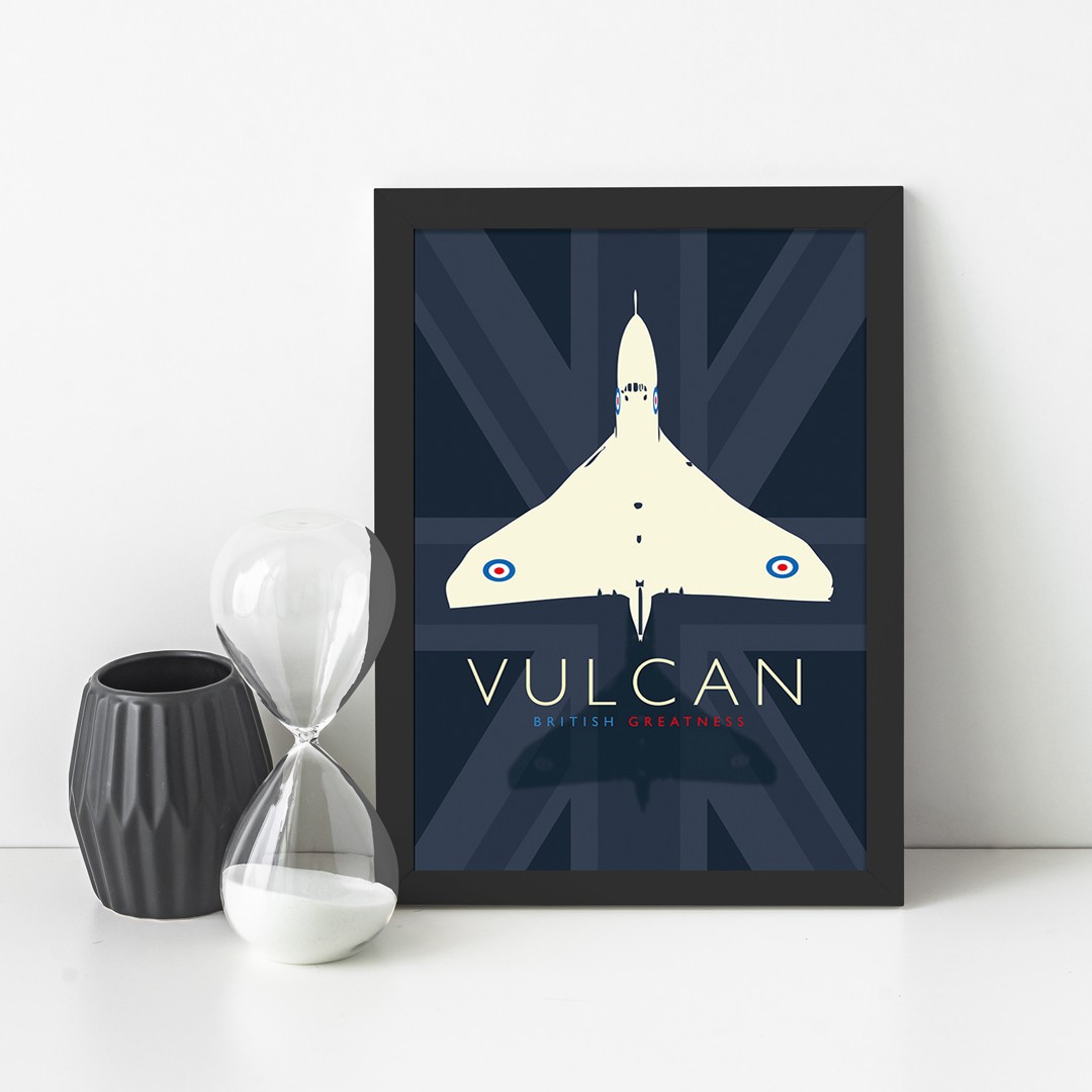 Vulcan Bomber Print Framed