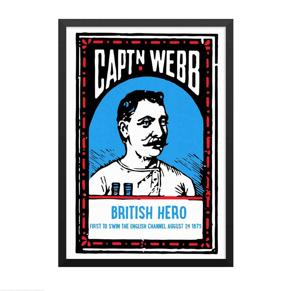 Captain Webb Print Framed