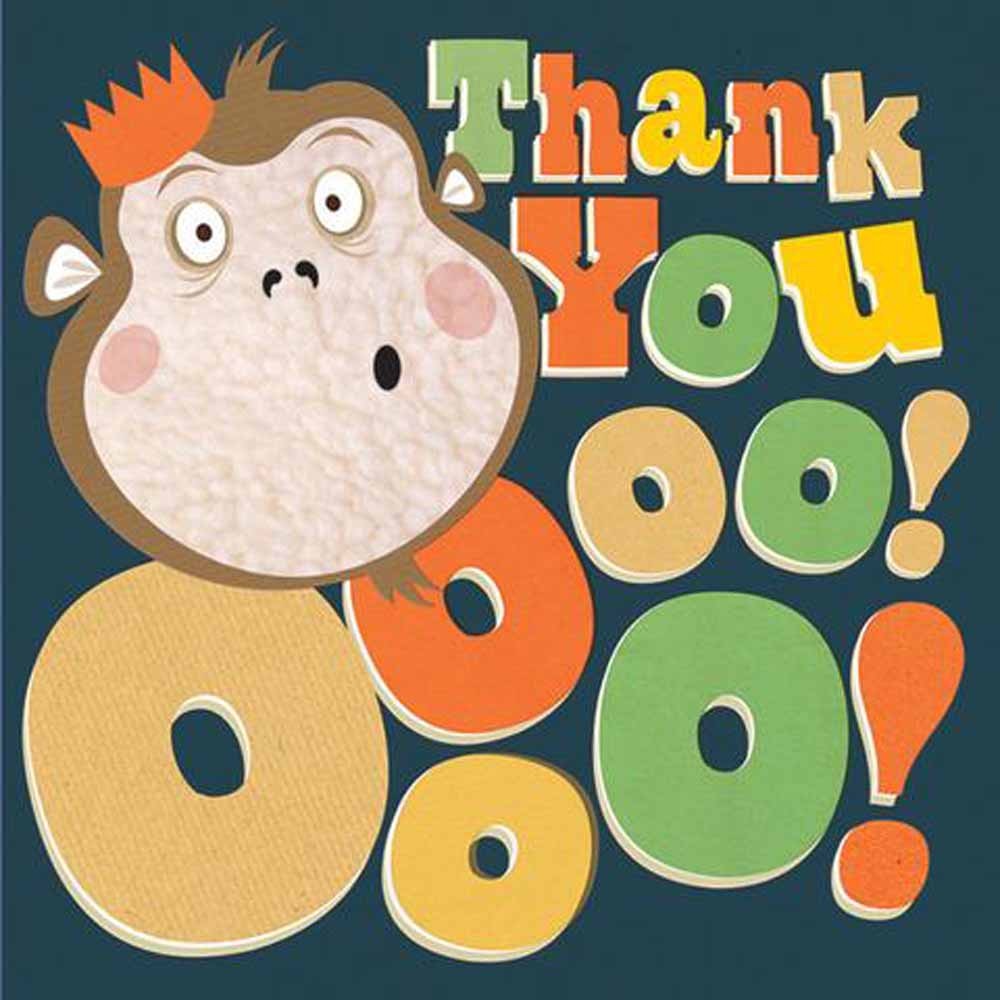 Cheeky Monkey Thank You Card