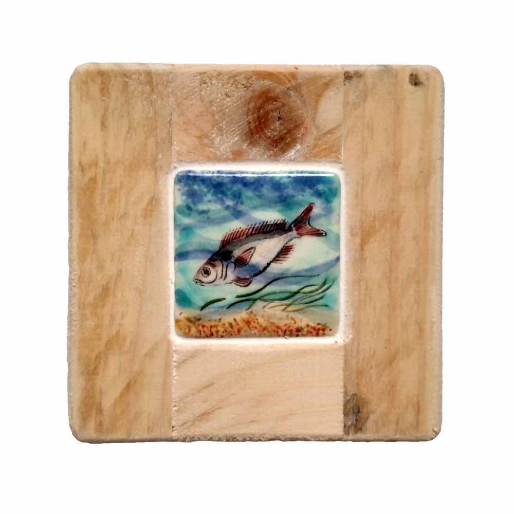 Sea Fish Framed Tile Picture