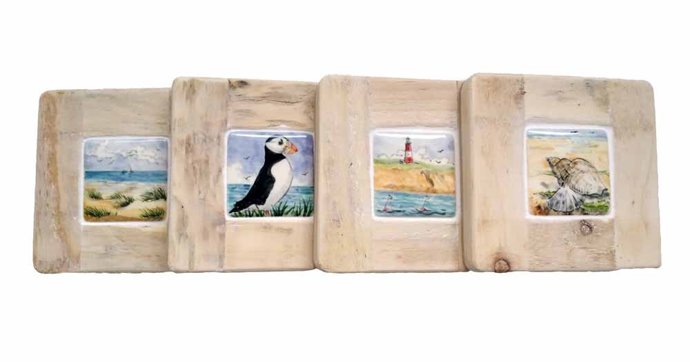 Pig Framed Tile Picture