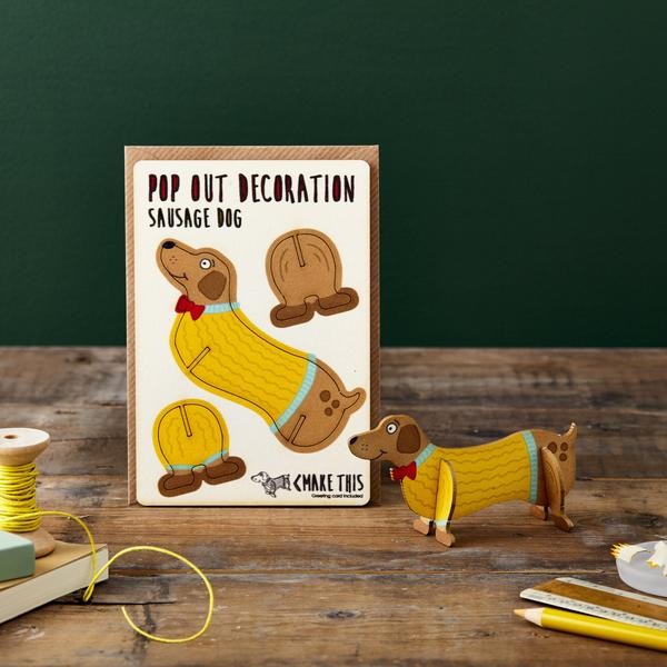 Sausage Dog Pop Out Card