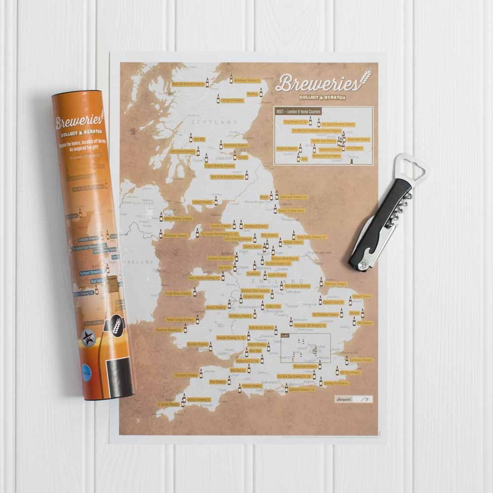 Beer Breweries Scratch Off Map