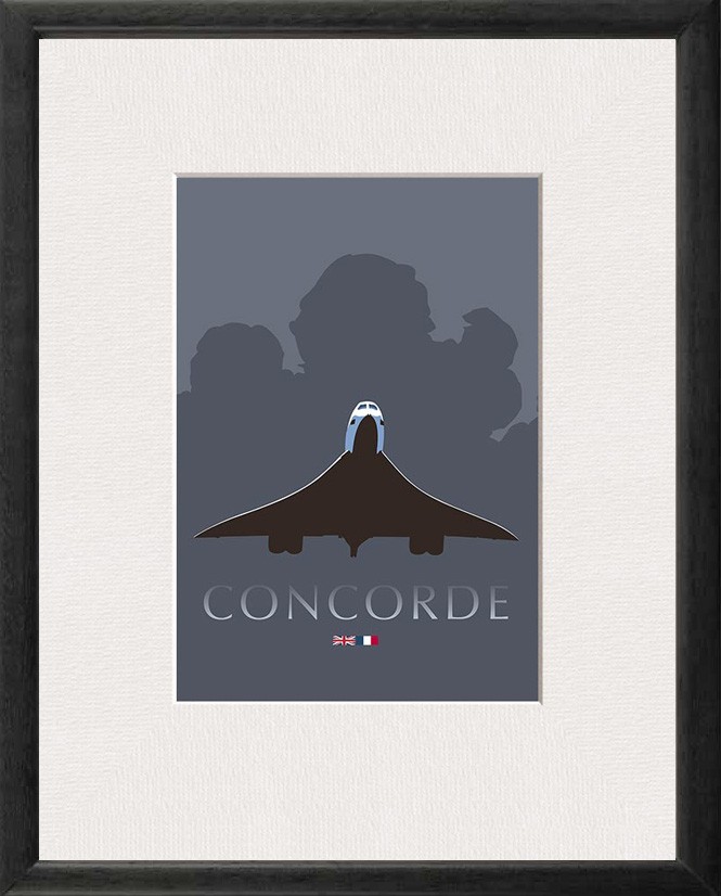 Concorde Mounted Print Framed