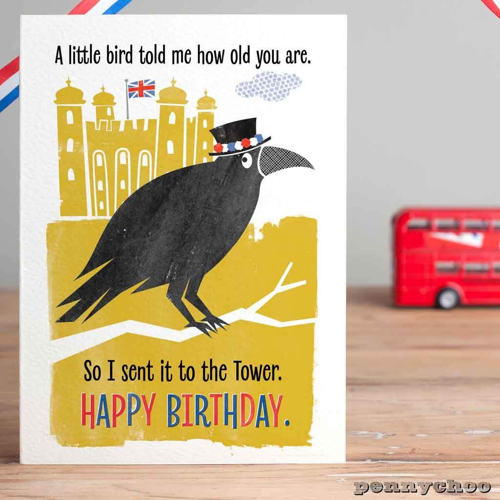 Raven Birthday Card