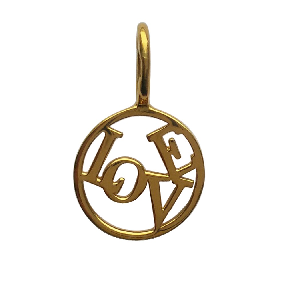 Gold Love Medallion Charm