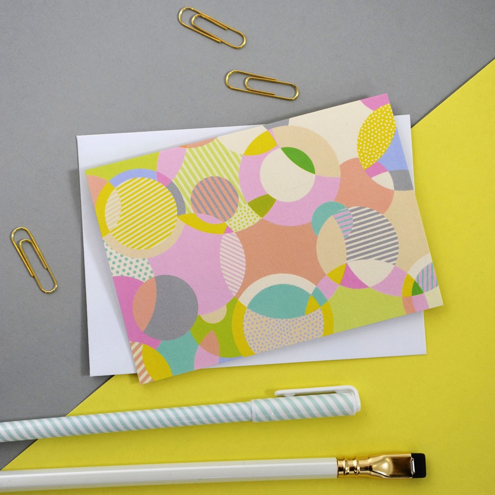 Colourful Spot Print Notecard Set colourful-spot-print-notecard-set