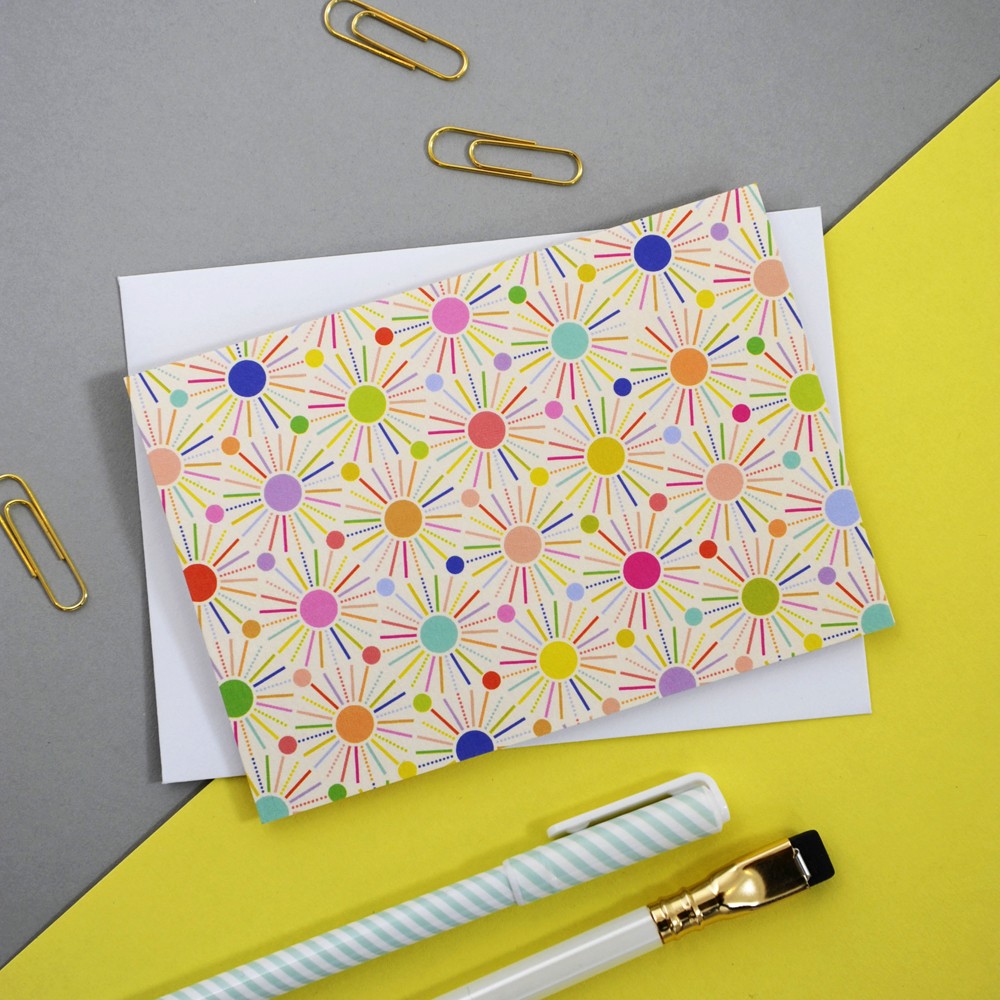 Colourful Spot Print Notecard Set colourful-spot-print-notecard-set