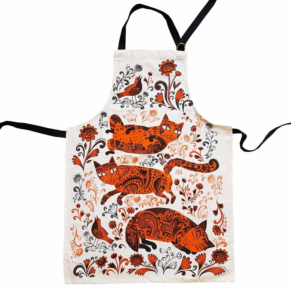 Orange Kitty Apron