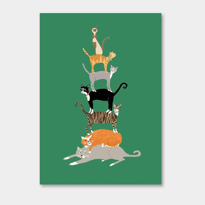 Cat Stack Print