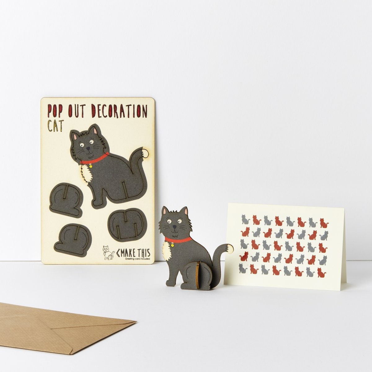 Black Cat Pop Out Card
