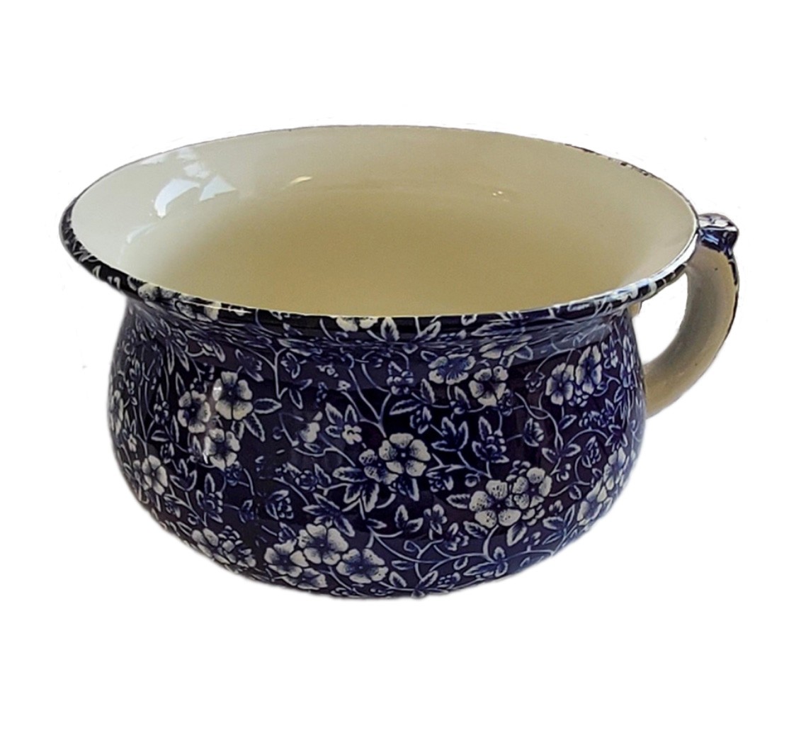 Blue Victorian Chamber Pot