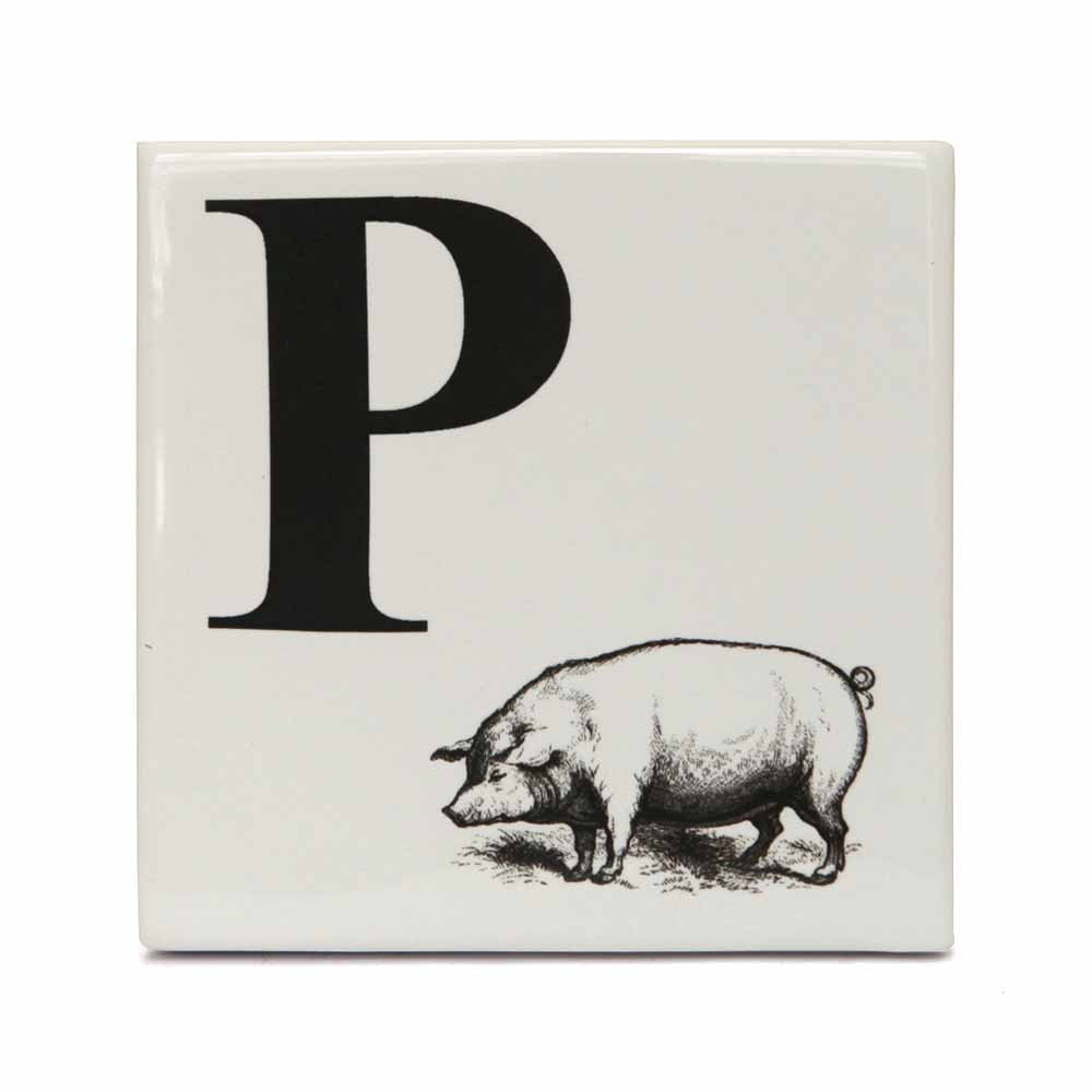 P Pig Coaster/Tile