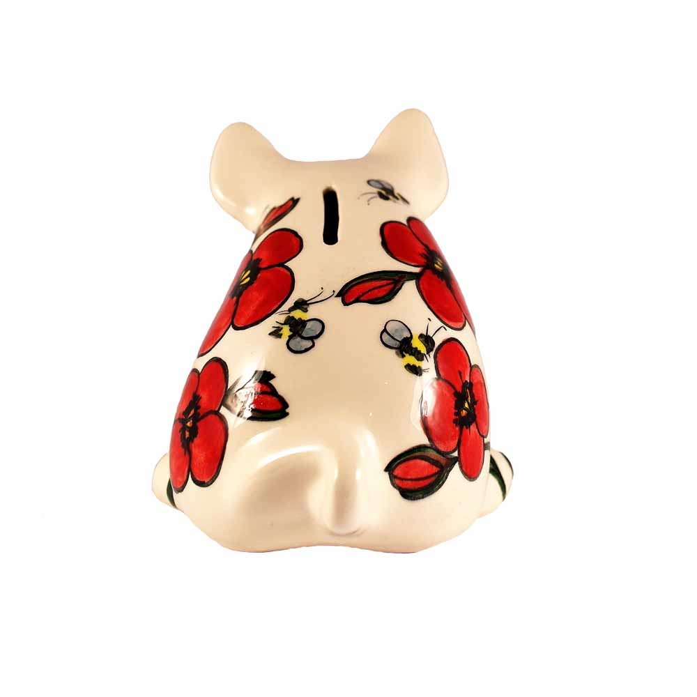 Large Poppy Pig Money Box