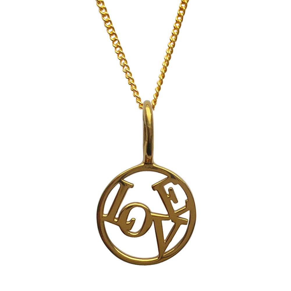 Gold Love Medallion Charm