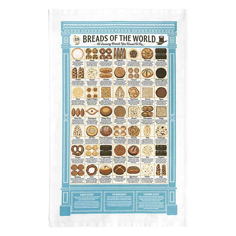 Breads of The World Tea Towel