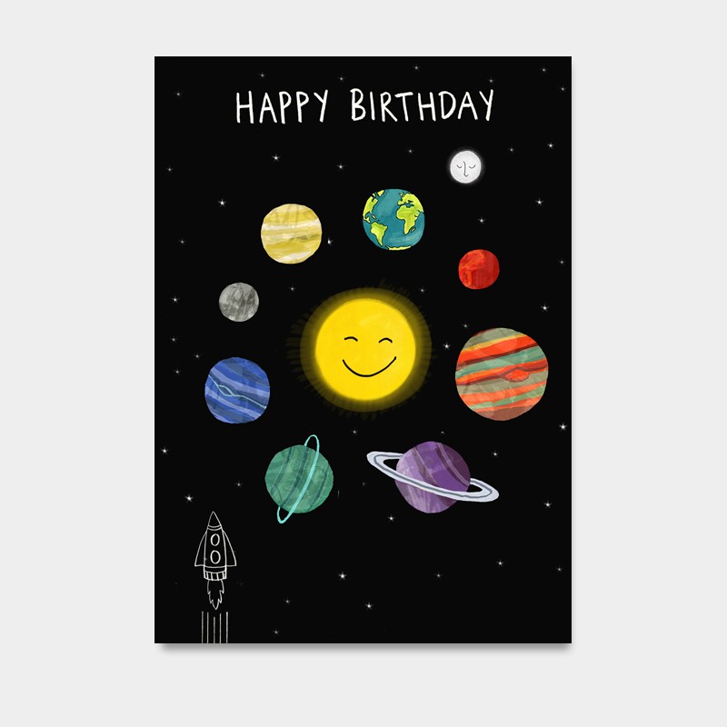 Birthday Cards With Space Theme