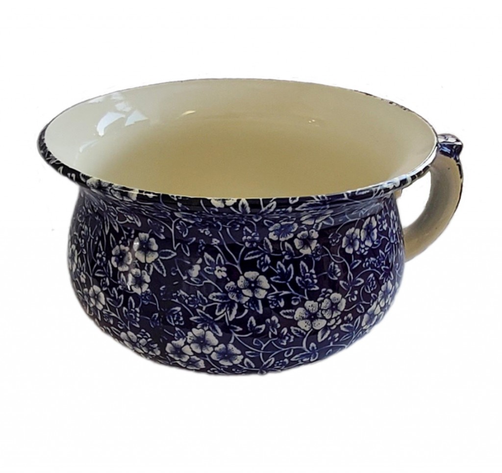 Blue Victorian Chamber Pot