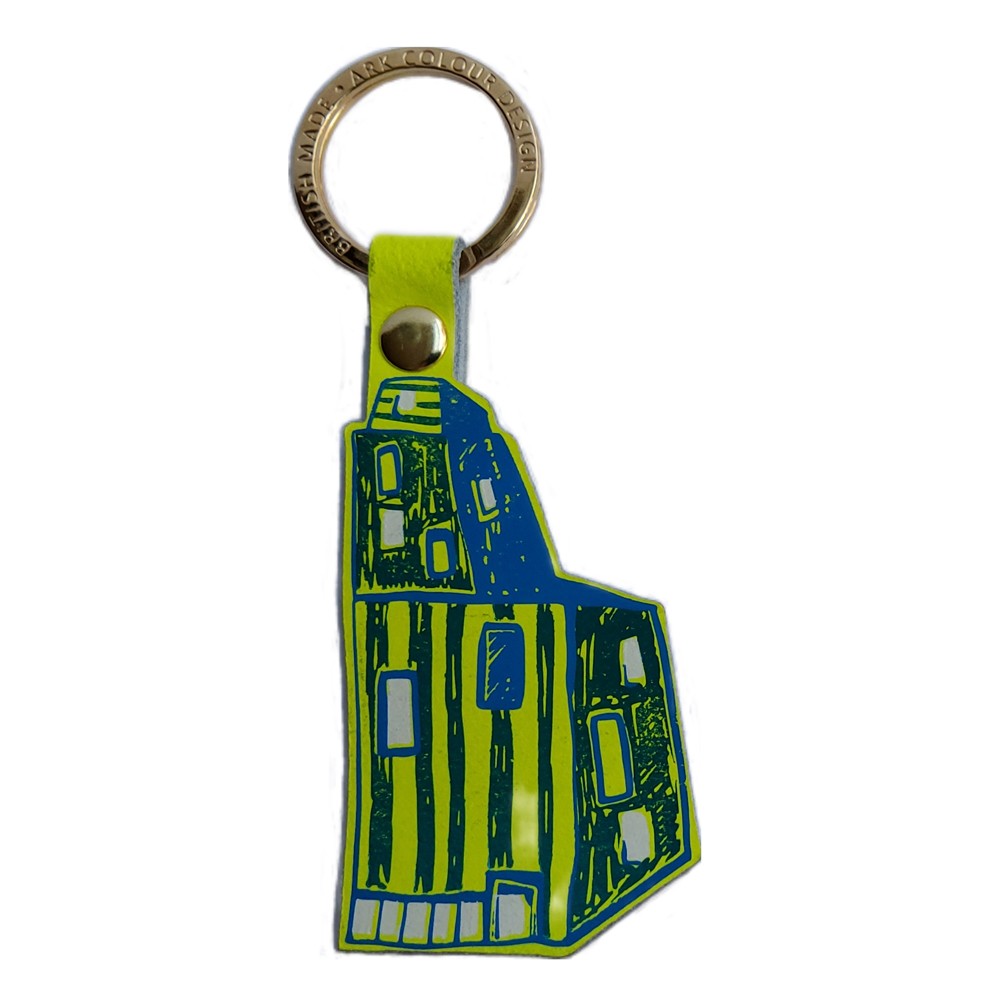 Neon Yellow Fun House Key Fob